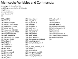 Memcache as udp traffic reflector | PPT