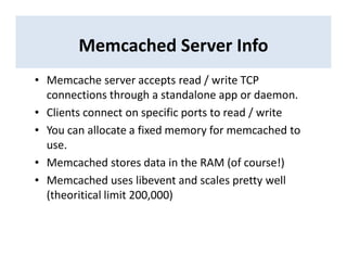 Memcached Presentation | PDF