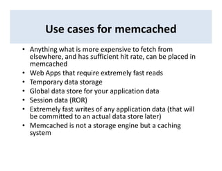 Memcached Presentation | PDF