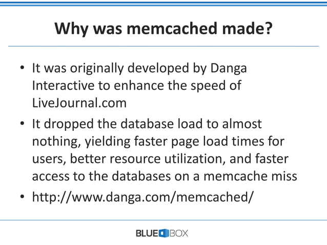 Memcached B box presentation | PPT