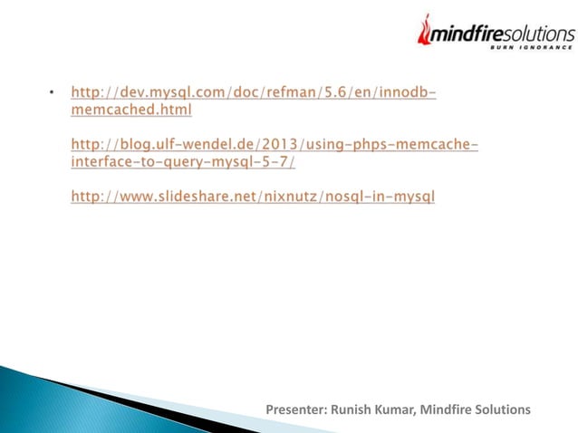 Memcache Integration with Innodb | PPTX