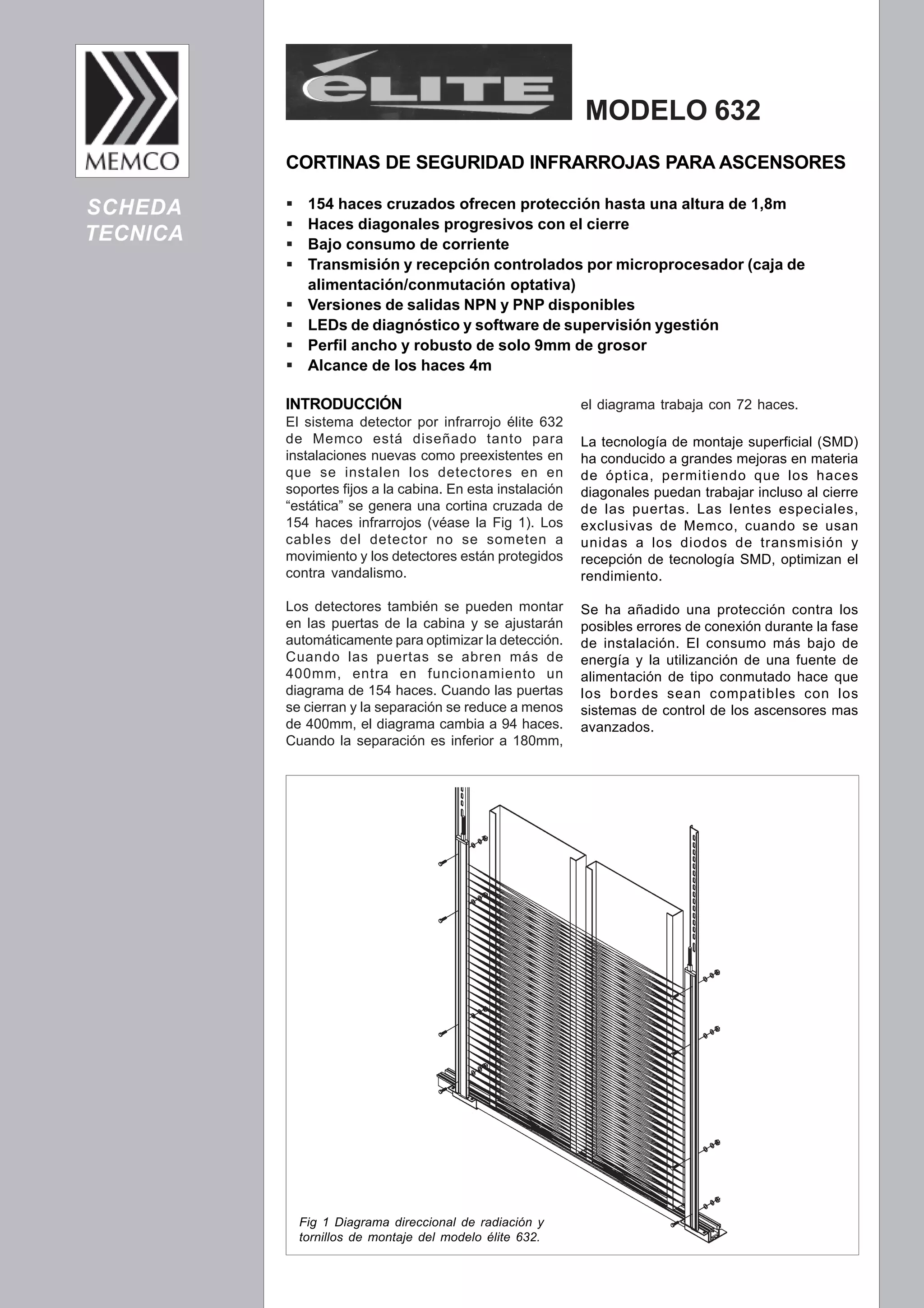 Memco (barrera infrarroja modelo 632) | PDF