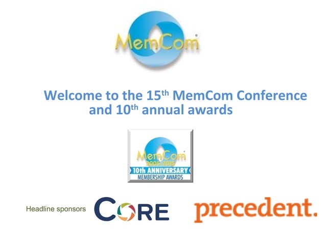 MemCom 2015 membership supplier showcase | PPT