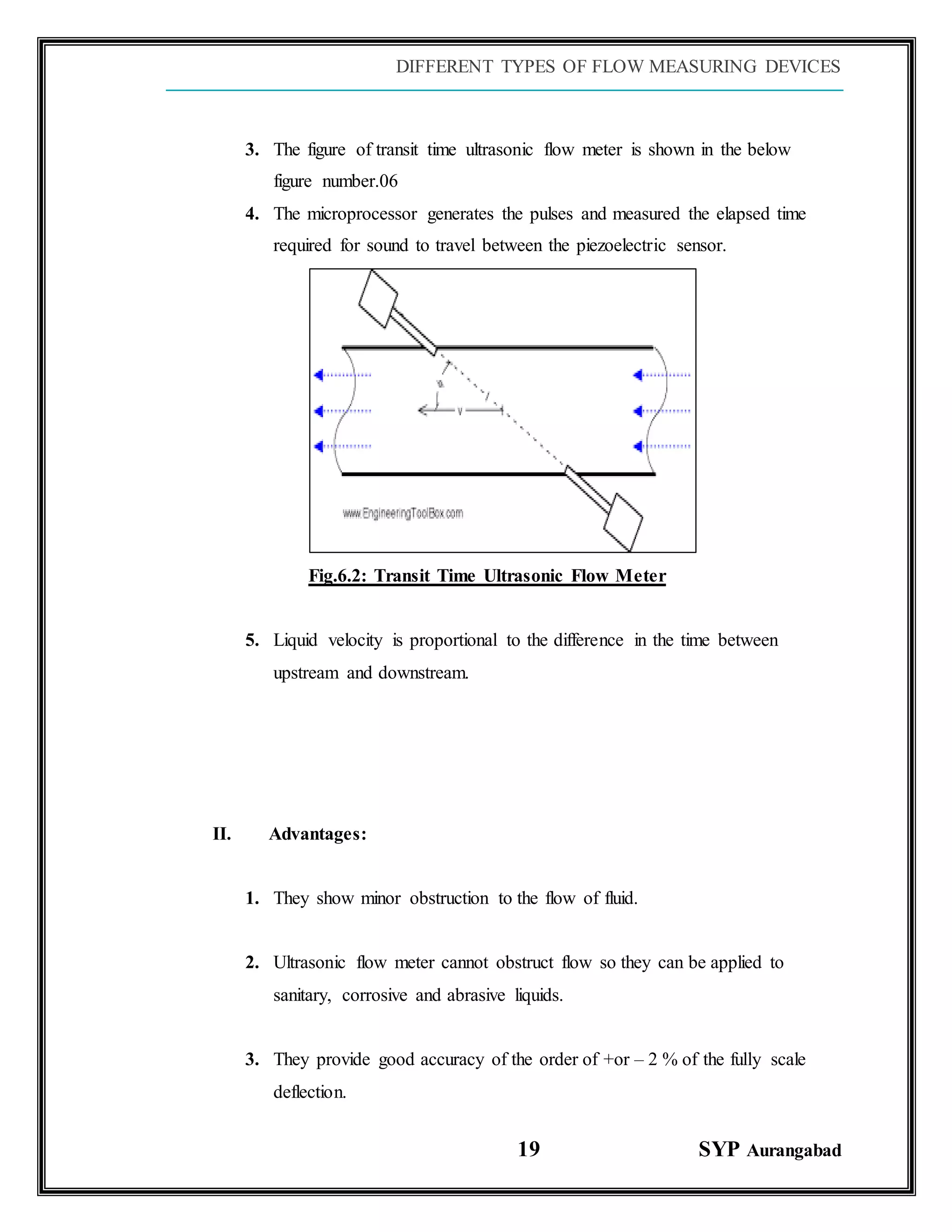 micro-project on different types of flow measuring devices | DOCX