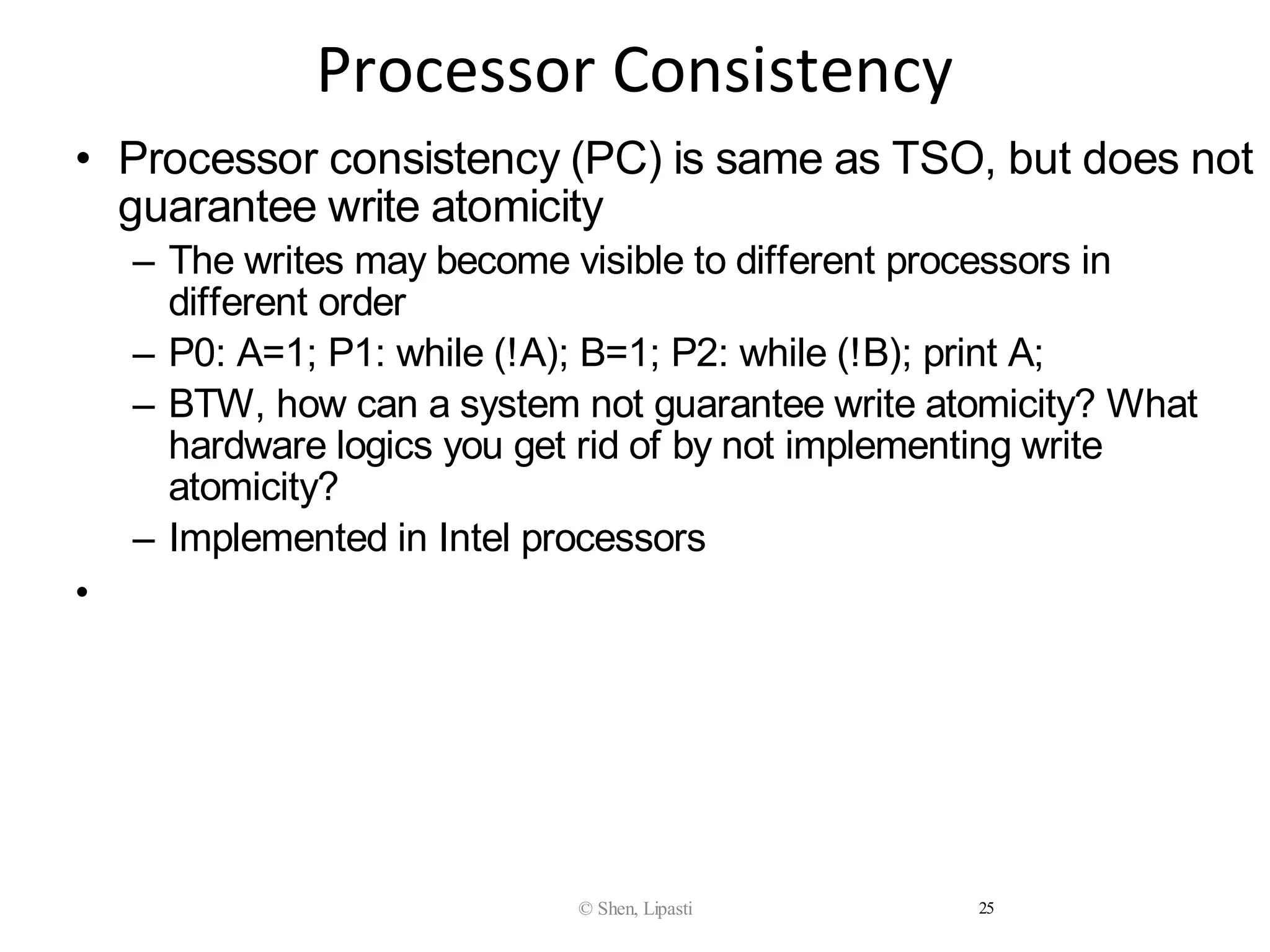 Memory consistency models and basics | PDF