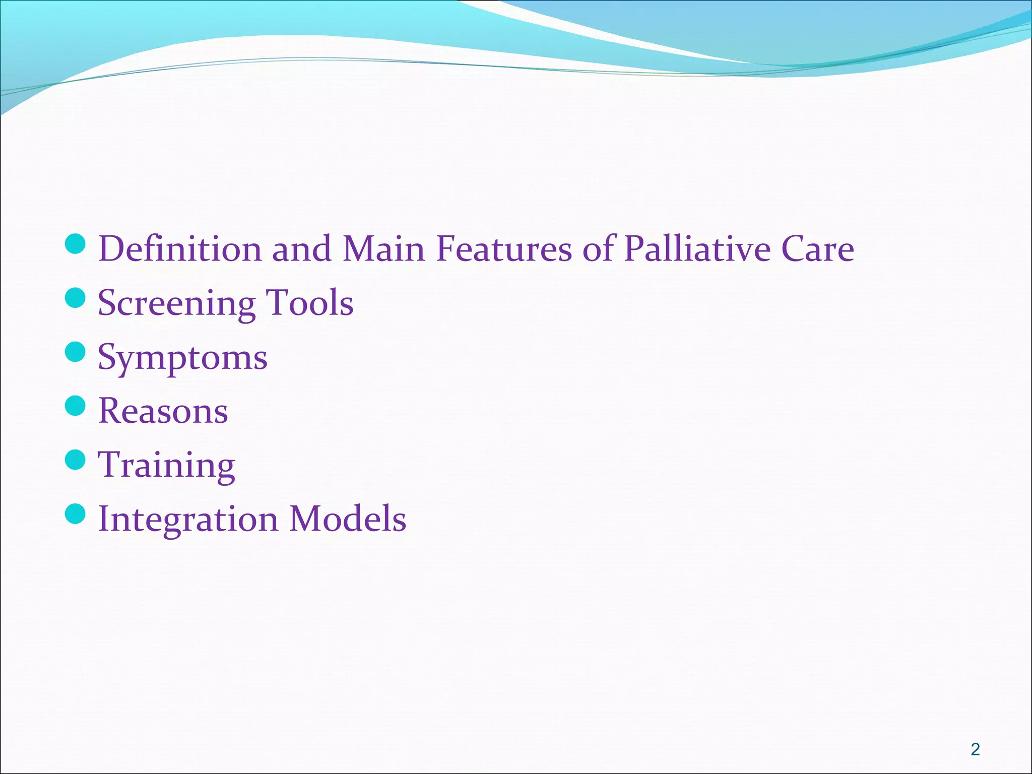 Palliative Care Integration into the Emergency Medicine | PPT
