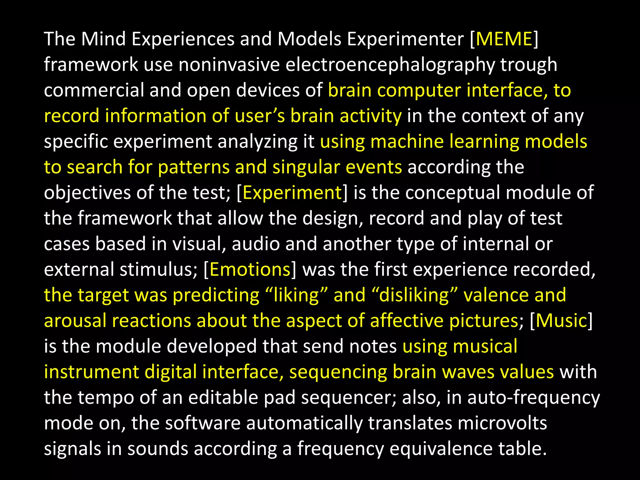 Mind Experiences Models Experimenter Framework | PPT