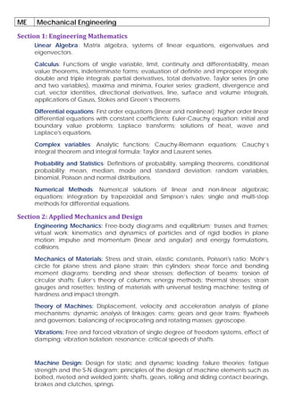 Me mechanical engineering gate 2024 syllebus | PDF