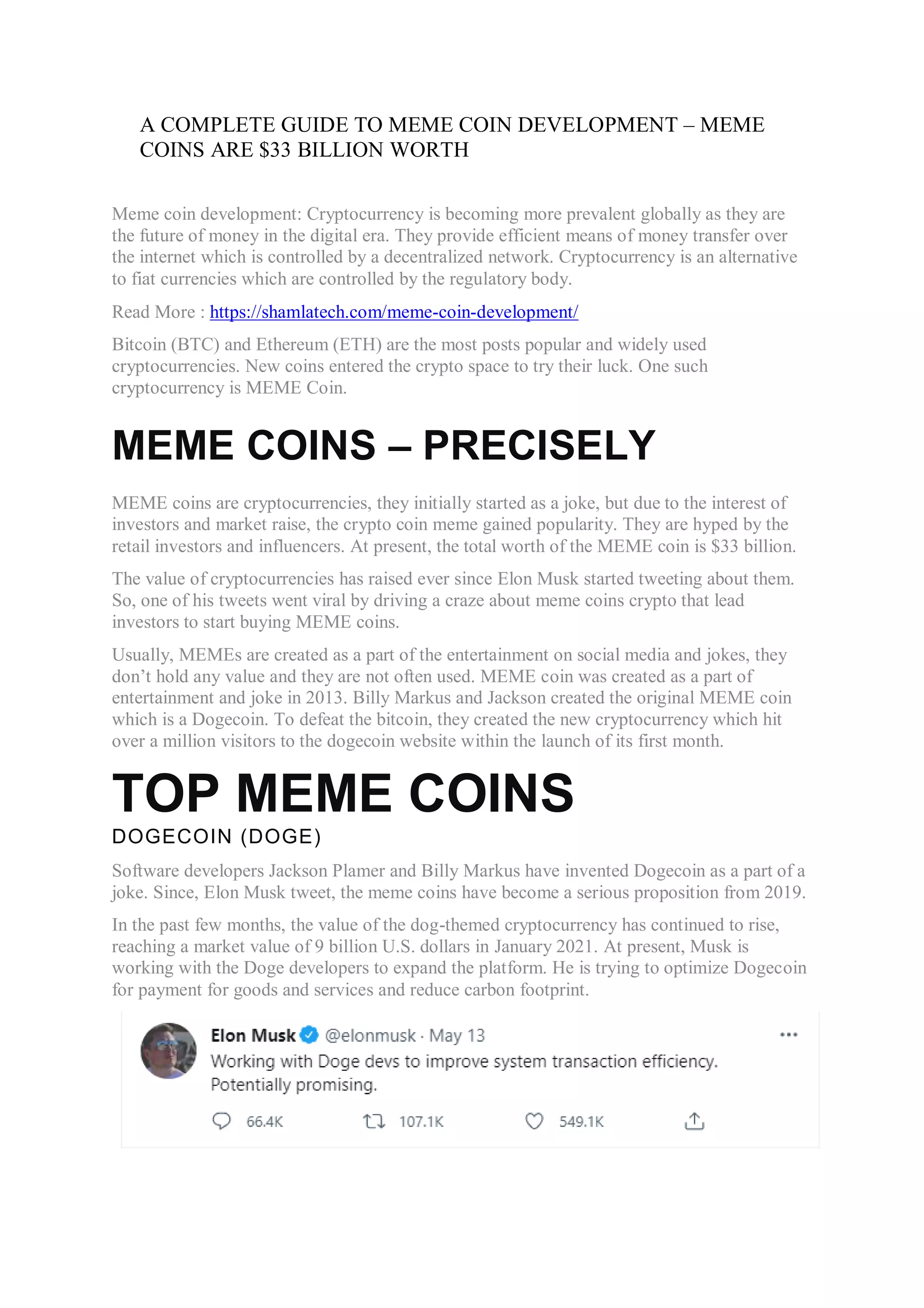 MEME COIN DEVELOPMENT | PDF
