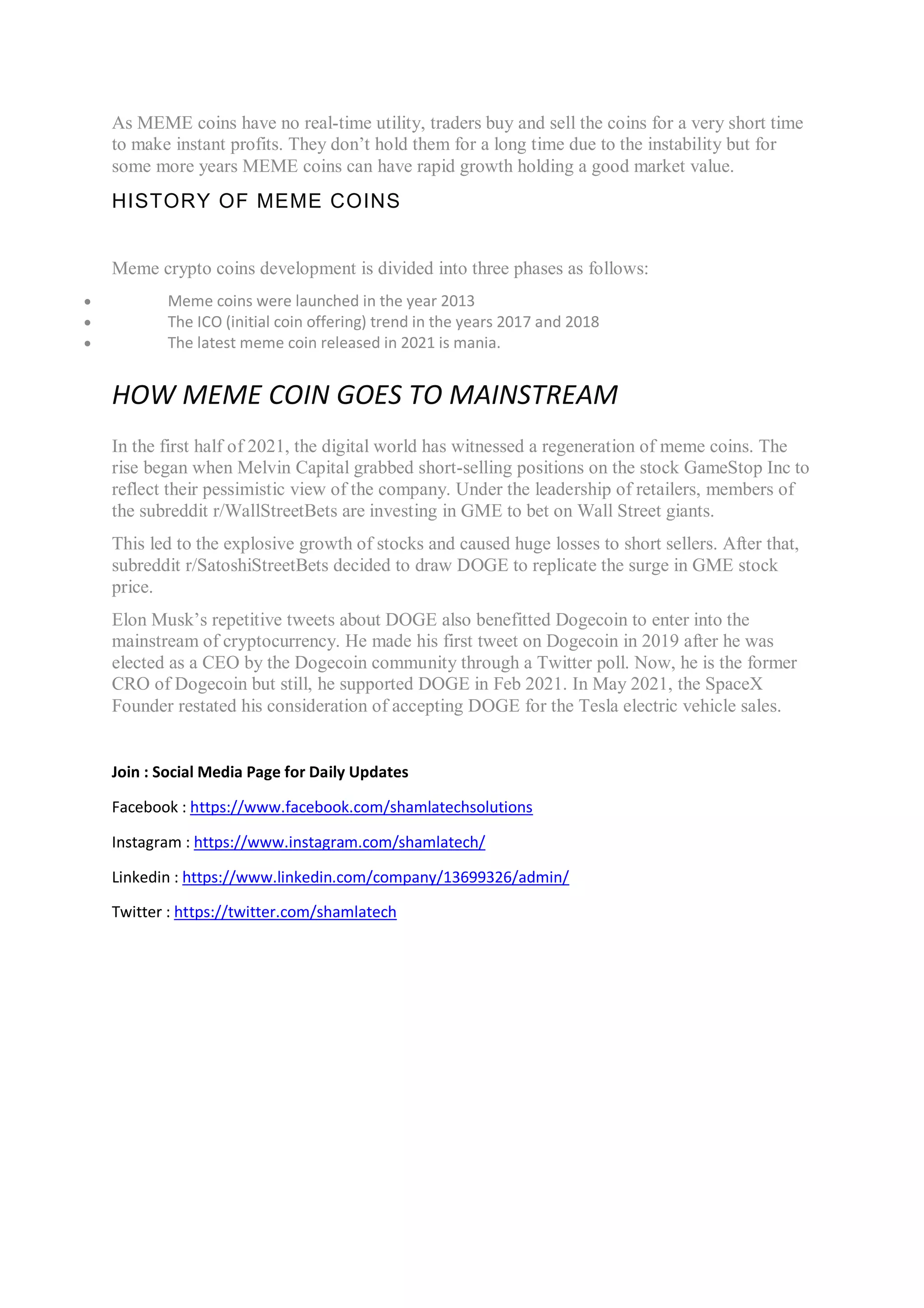 MEME COIN DEVELOPMENT | PDF