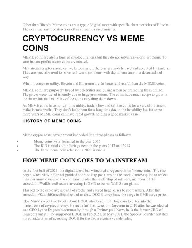 Meme Coin Development Company | PDF