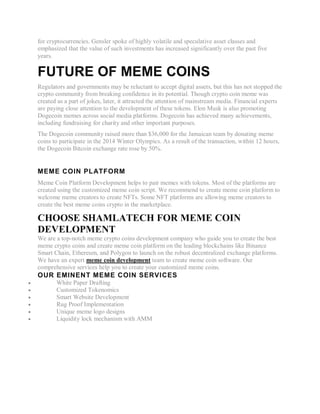 Meme Coin Development Company | PDF