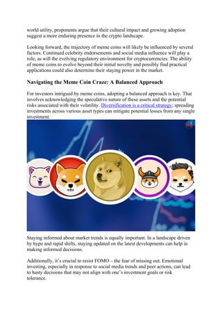Meme Coins Or Madness.pdf | Stocks and Bonds | Personal Investing