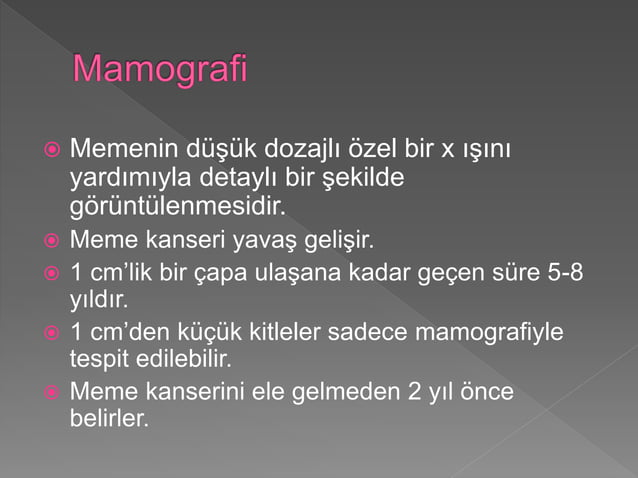 Meme Kanseri ve Kendi Kendine Meme Muayenesi Egitimi | PPTX