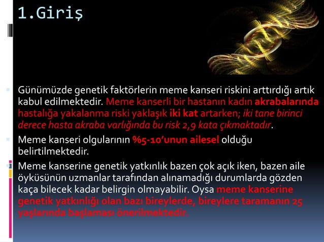 Meme kanseri ve Genetik | PPT