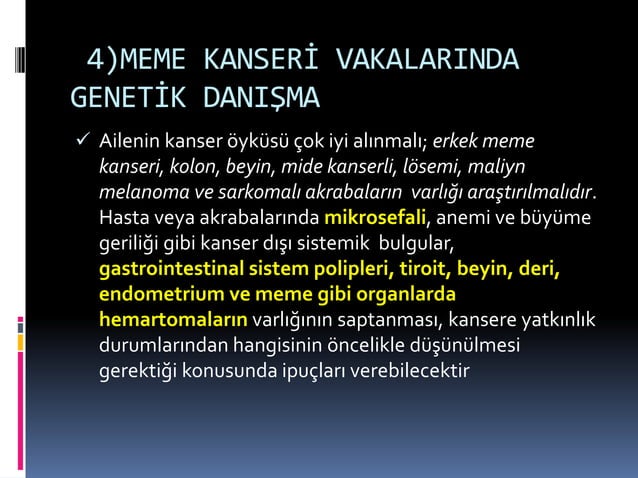 Meme kanseri ve Genetik | PPT