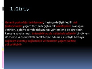 Meme kanseri ve Genetik | PPT