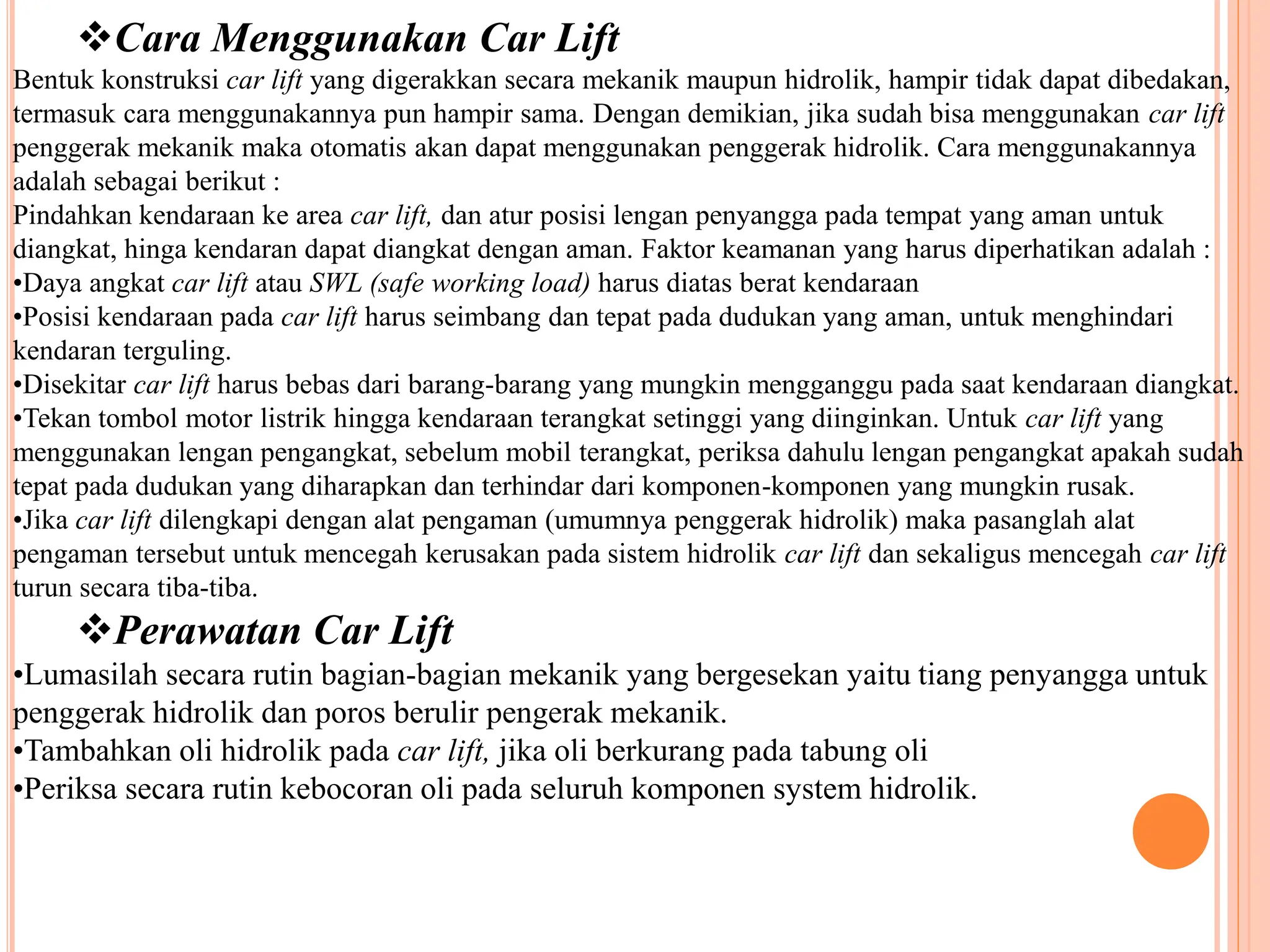 Memelihara jenis-jenis peralatan workshop equipment sesuai.ppt