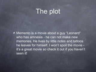 Memento | PPT