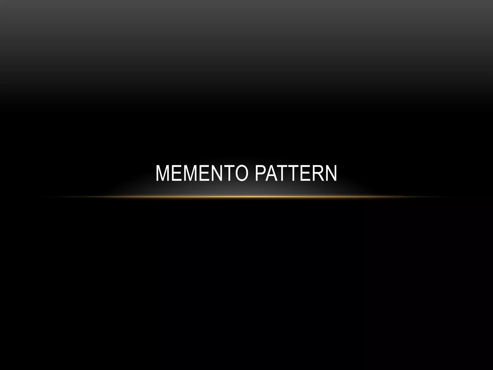 Memento | PPT