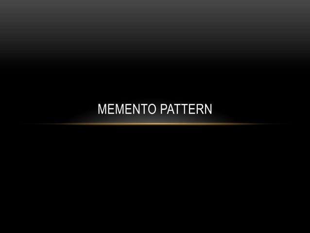 Memento | PPT