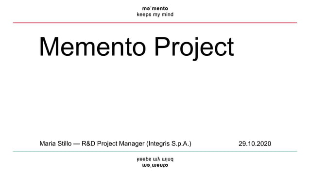 Memento Project | PPT