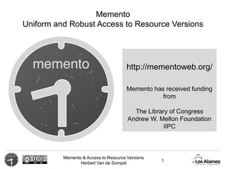 Memento 101 | PPT