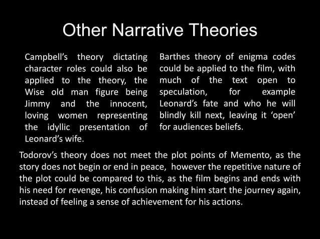 Memento analysis | PPT