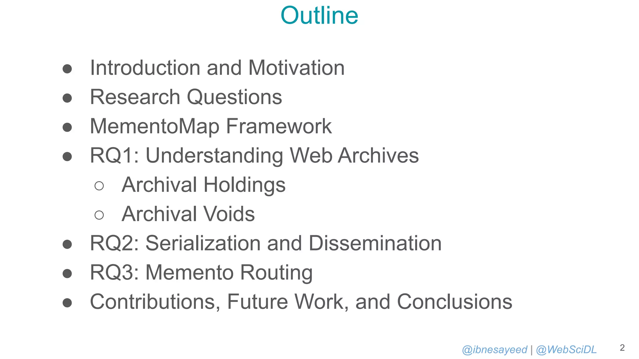 Mementomap A Web Archive Profiling Framework For Efficient Memento Routing Ppt