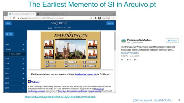 Mementomap A Web Archive Profiling Framework For Efficient Memento Routing Ppt
