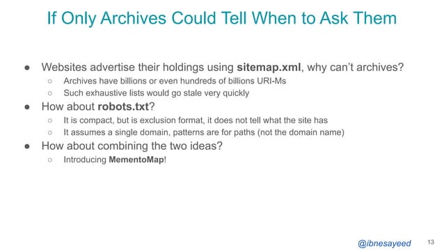 Mementomap Framework For Flexible And Adaptive Web Archive Profiling Ppt