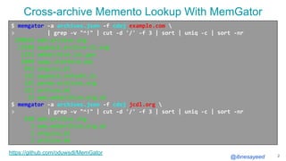 MementoMap Framework for Flexible and Adaptive Web Archive Profiling | PPT