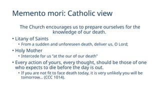 Memento Mori~a meditation on death, inspired by JPII | PPTX