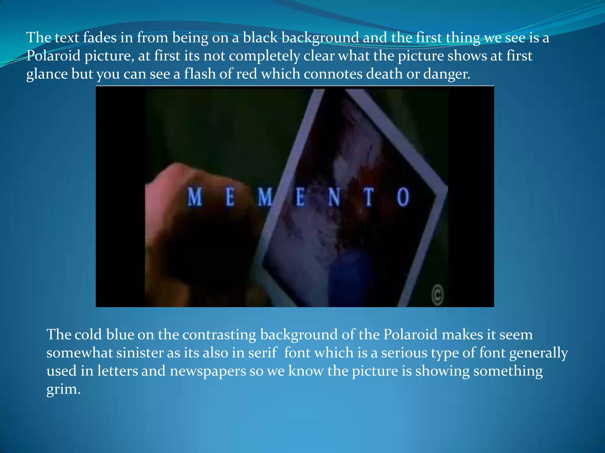 Memento Opening Analysis | PPTX