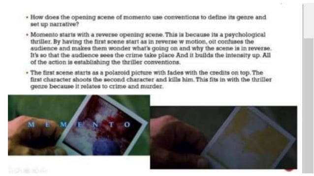 Memento opening scene | PPTX