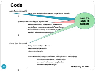 Memento pattern | PPTX