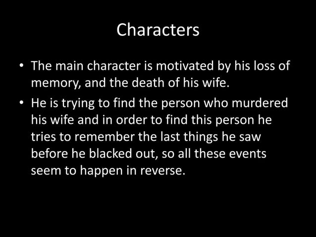 Memento presentation | PPTX