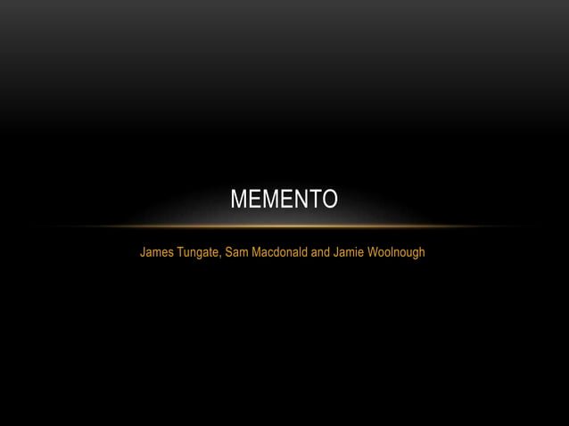 Memento Presentation | PPTX