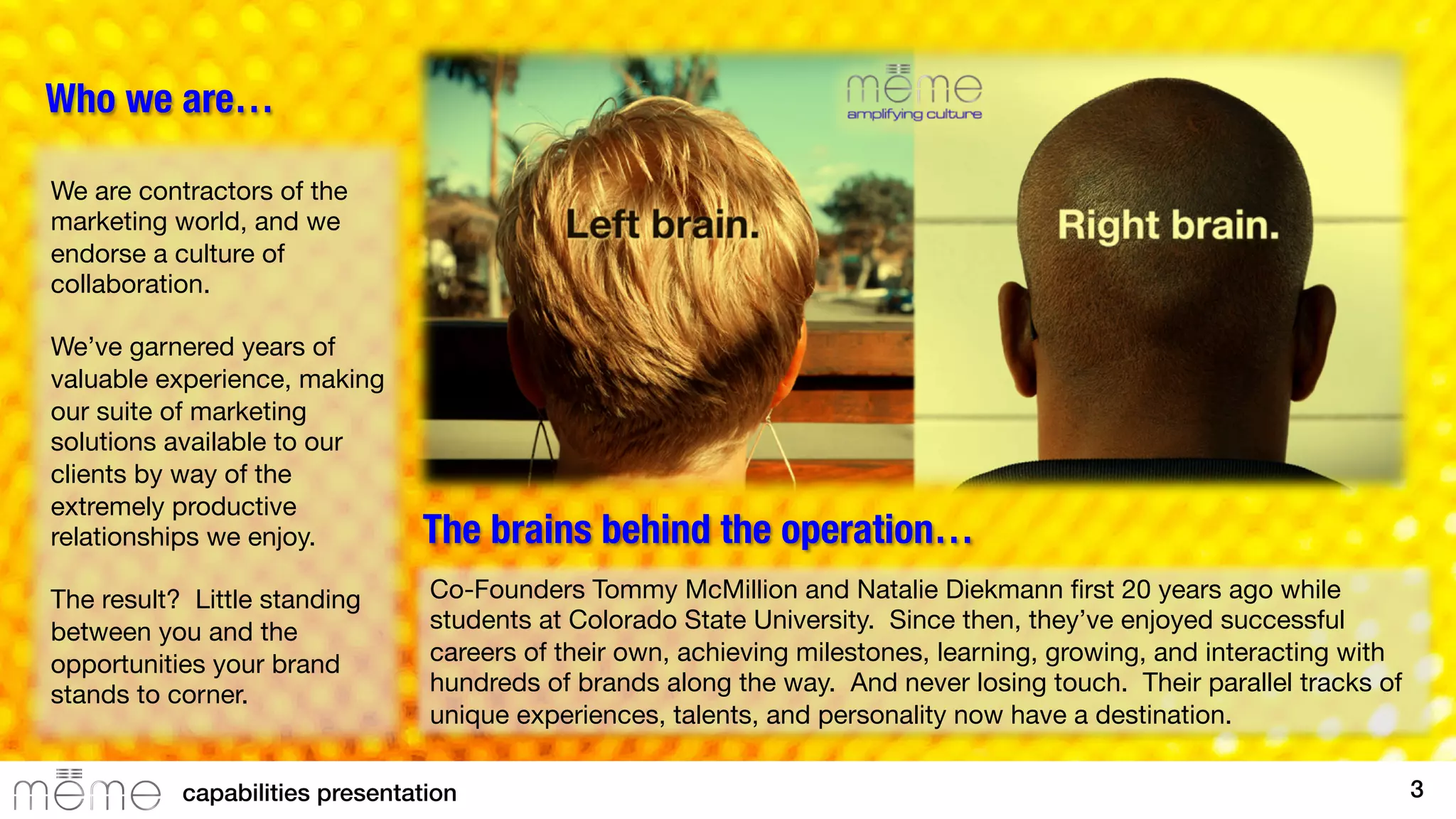 meme capabilities presentation | PDF