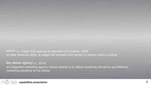 meme capabilities presentation | PDF