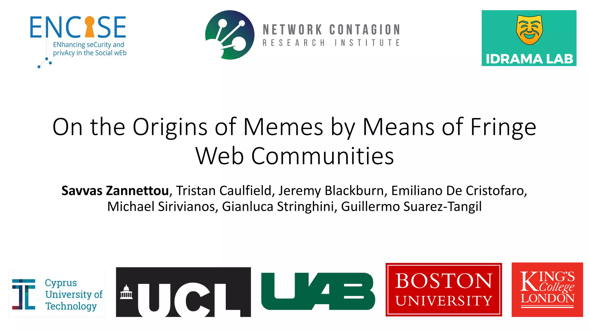 On the Origins of Memes by Means of Fringe Web Communities | PDF