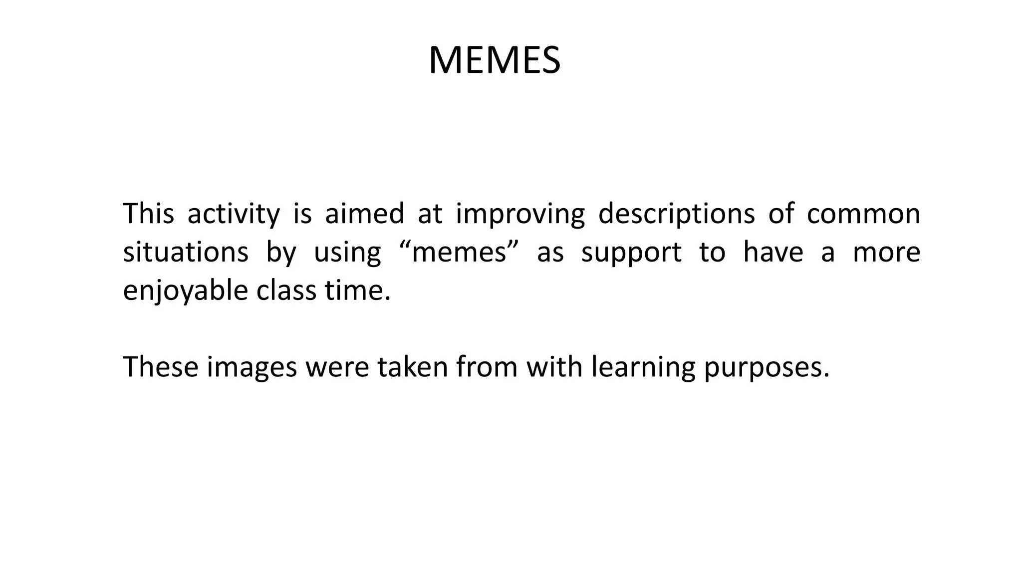 Memes with learning purposes | PPT