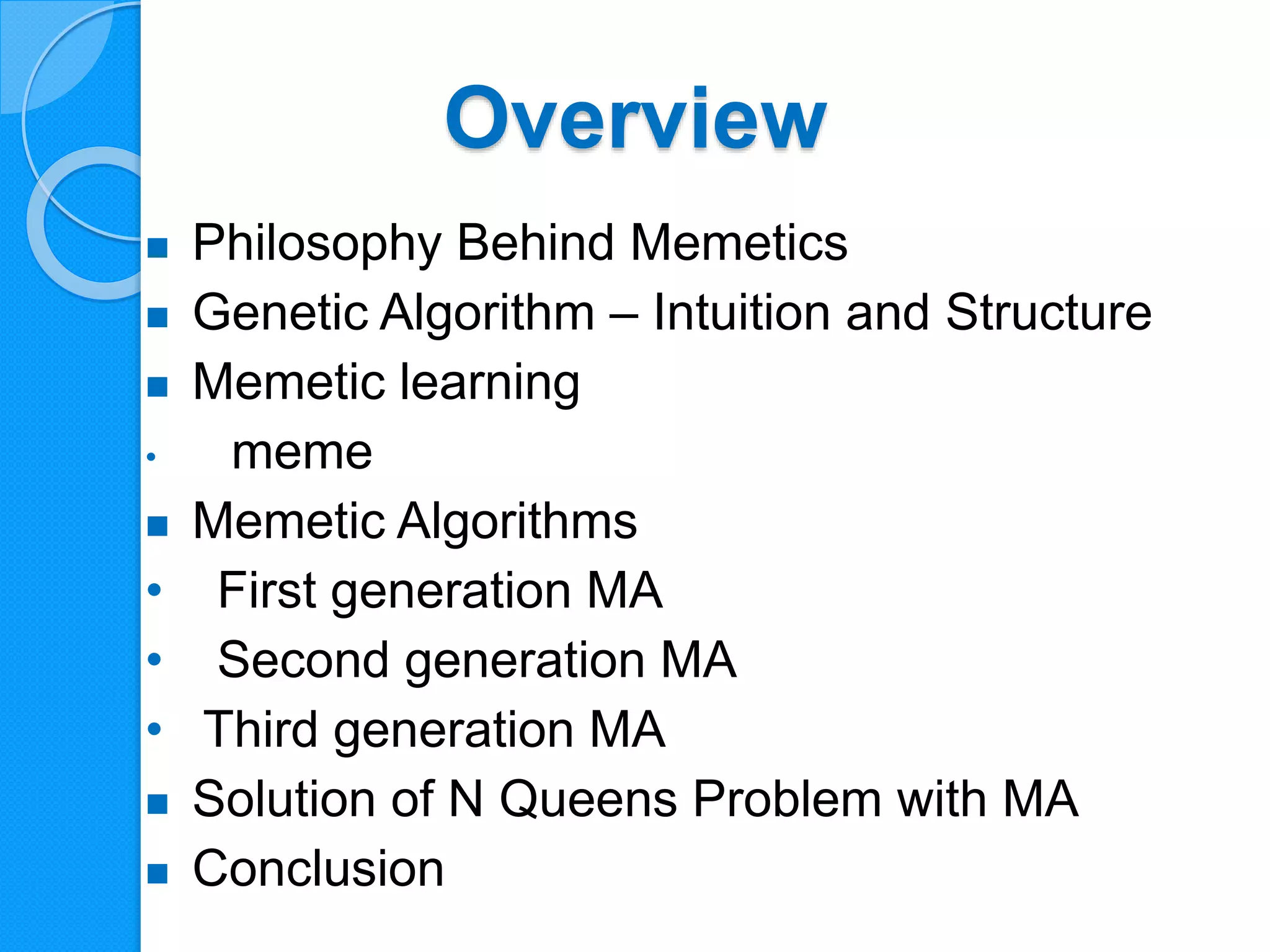 Memetic algorithms | PPTX