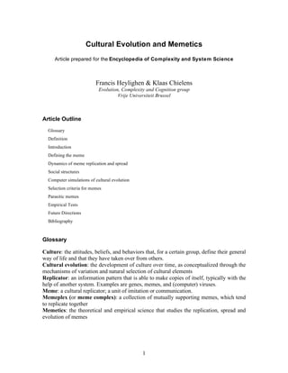 Memetics springer | PDF