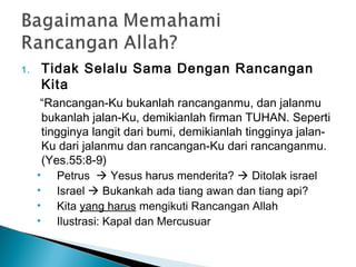 Memikirkan apa yang dipikirkan Allah | PPT