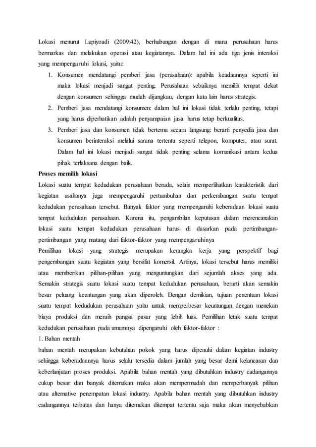 Memilih lokasi dan merencanakan fasilitas2 | DOCX