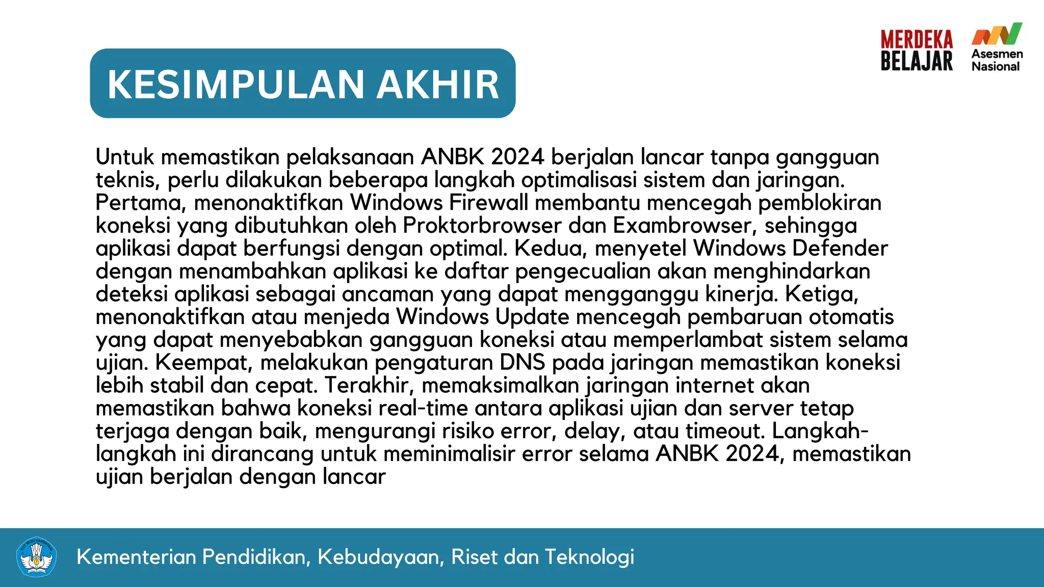 Meminimalisir Error Aplikasi ANBK 2025 . | PDF