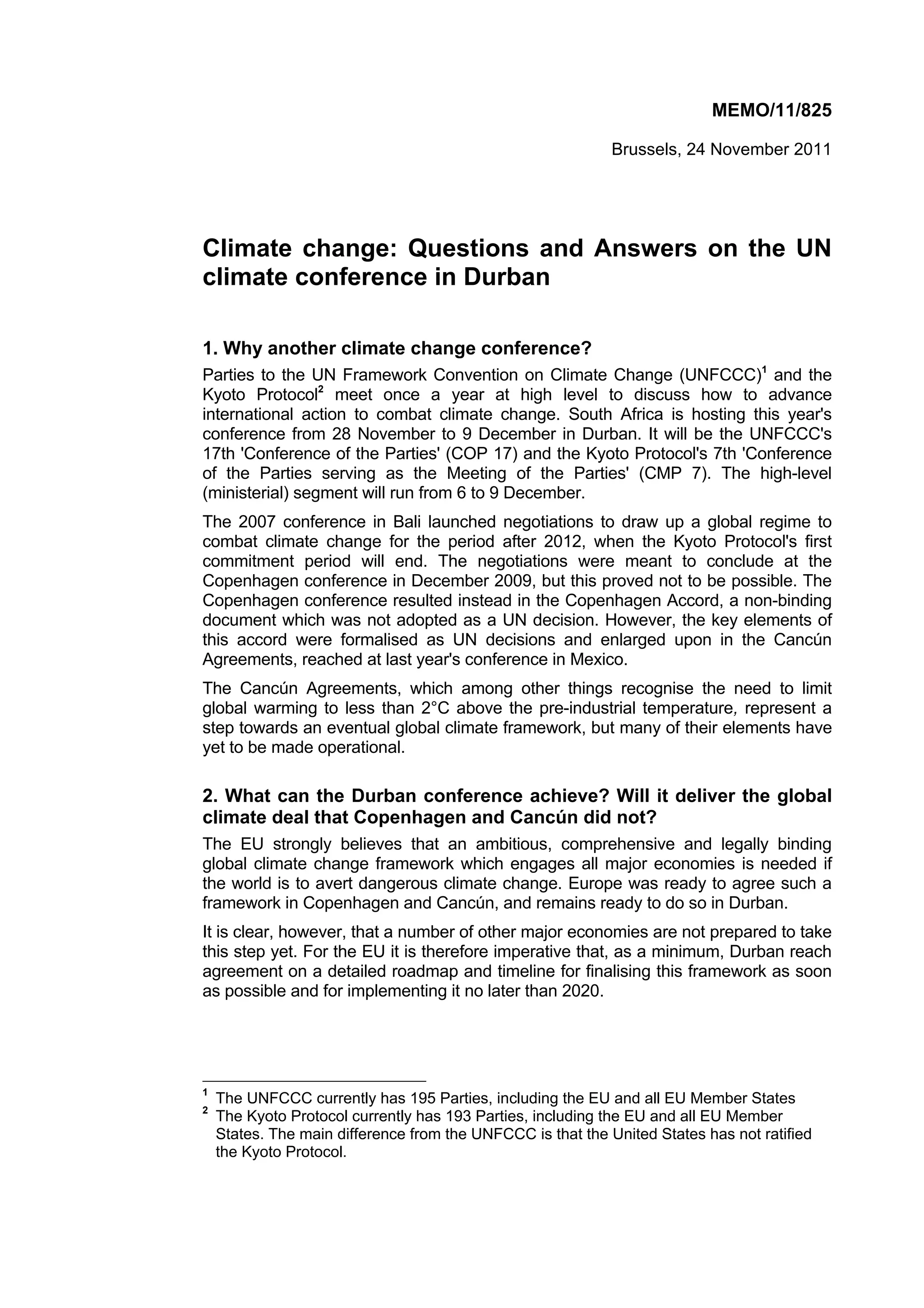 Climate change: Questions and Answers | PDF