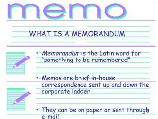 Memo | PPT