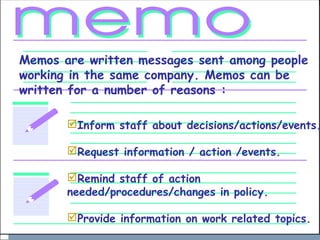 Memo | PPT